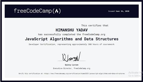 Himanshu Yadav On Linkedin Freecodecamp Javascript Summertraining