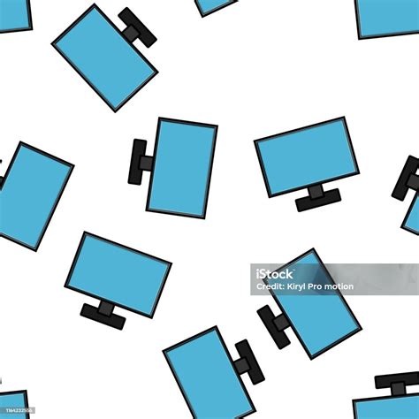 매끄러운 패턴 현대 디지털 직사각형 Lcd 액정 얼음 Led Ips 와이드 스크린 프레임리스 모니터 화면 화이트 배경에 고립 된 기술의 질감 벡터 일러스트레이션 0명에 대한