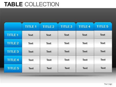 Tables Collection Powerpoint Presentation Slides DB PowerPoint Presentation Images Templates