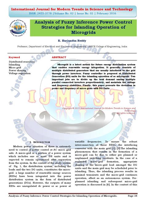 Analysis Of Fuzzy Inference Power Control Strategies For Islanding Operation Of Microgrids By