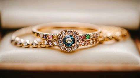 The Display Jewelry Box Holds An Elegant Ring That Boasts An Array Of