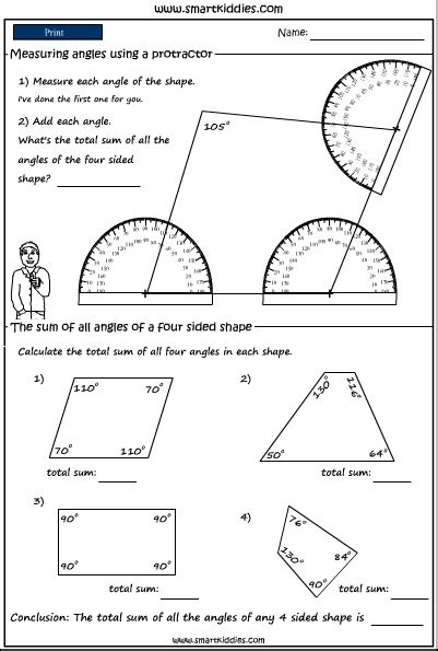 Using A Protractor To Measure Angles In Shapes Studyladder
