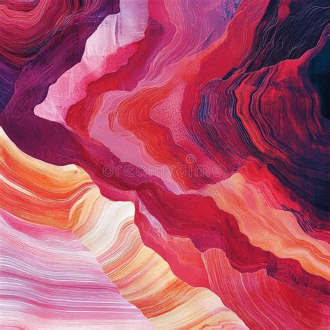 Swirling Patterns Of Reds Oranges And Pinks Create An Ethereal Landscape That Invites Viewers
