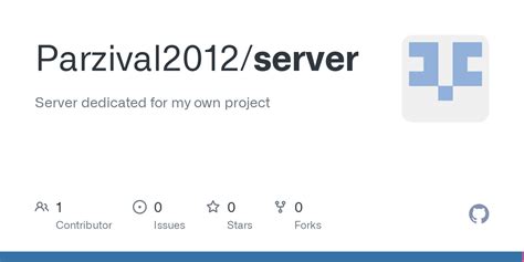 Github Parzival Server Server Dedicated For My Own Project