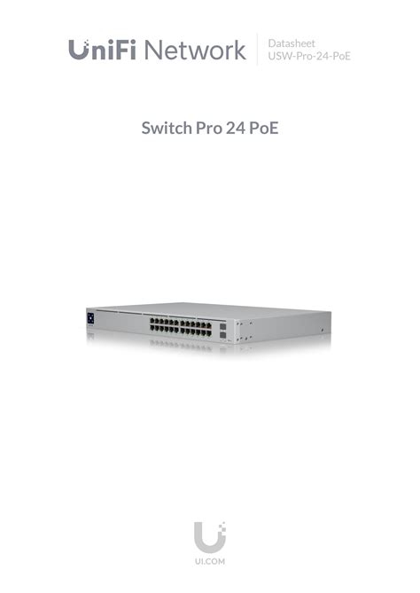 Ubiquiti Unifi 24 Port Managed Gigabit Layer2 And Layer3 Switch With Auto Sensing 8023at Poe