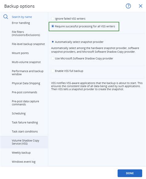 72445 acronis cyber protect application backup fails with failed to