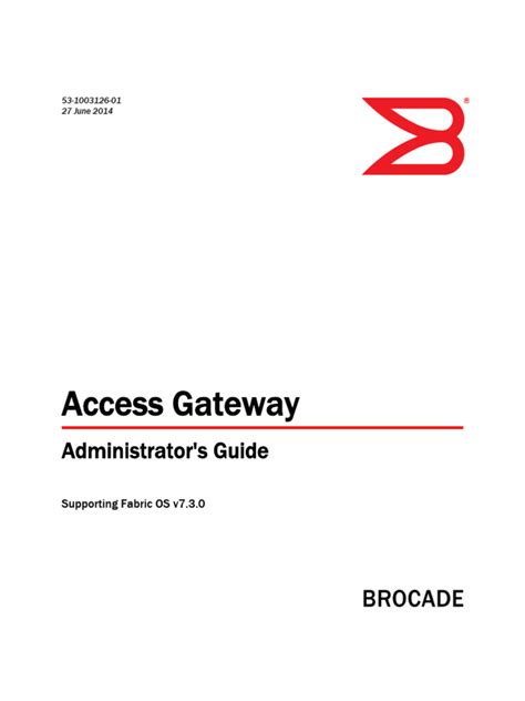 Dell Brocade 730 Access Gateway Administrators Guide Pdf Network Switch Command Line