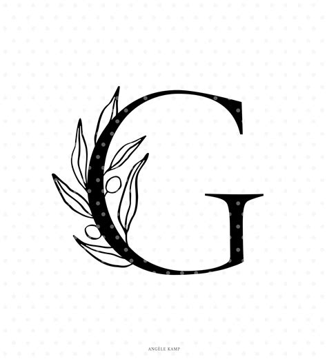 Fancy G Font Letters Clip Art