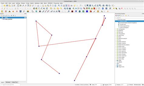 Connecting Points To Lines In Order Using Qgis Geographic Information