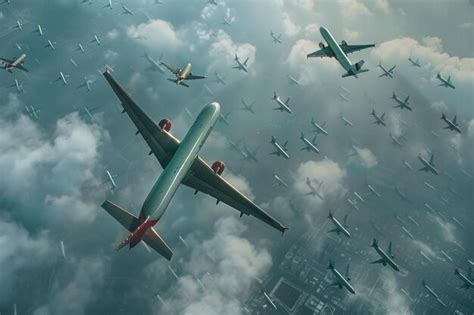 Air Traffic Congestion Ar Generative Ai Premium Ai Generated Image