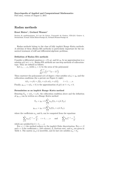 pdf radau methods