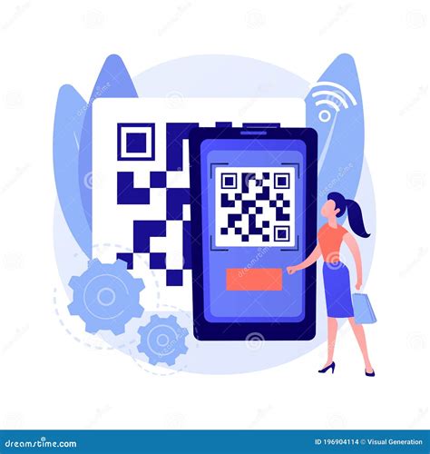 Qr Code Abstract Concept Vector Illustration Stock Vector