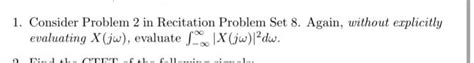 solved 1 consider problem 2 in recitation problem set 8