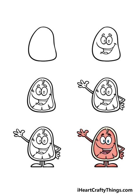 Cartoon Steak Drawing How To Draw A Cartoon Steak Step By Step