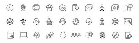 Customer Service Icon Set Containing Customer Satisfied Assistance Experience Feedback