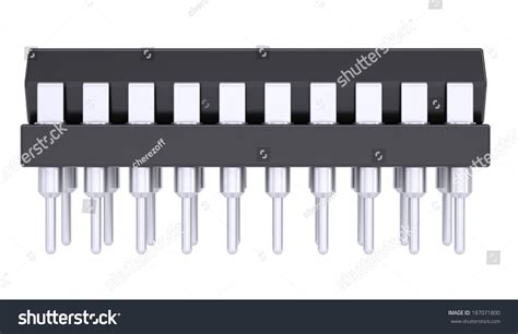 Microchip Isolated Render On White Background Stock Illustration Shutterstock