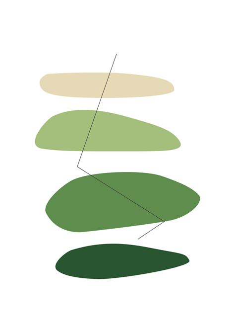 Green Abstract Minimalist Vector Illustration Background For Wall