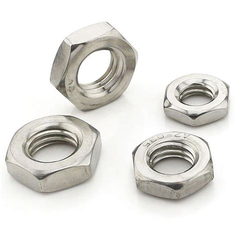 Din439 2 M3 M6 M8 M12 M16 Stainless Steel Hex Nut Wholesale Ss Hex Jam Nut