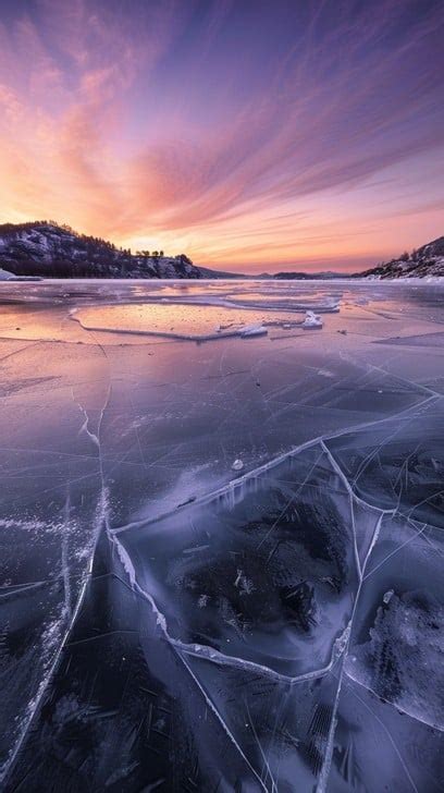 Free Frozen Sunset Beauty Image Sunset Winter Ice Download At