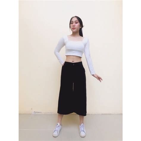 กางเกงขากระบอกใหญ่ 5 ส่วนผ้าลินินและผ้ายีนส์ฟอก กางเกงขา 5 ส่วนหญิง Shopee Thailand