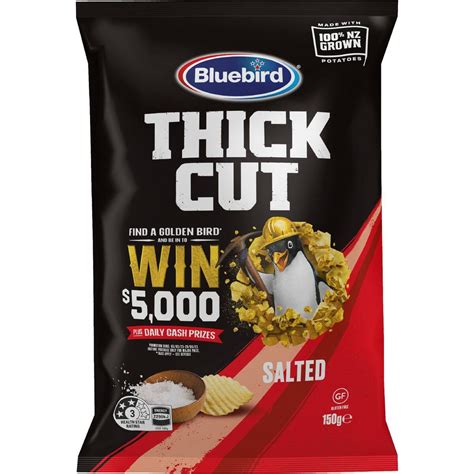 Bluebird Thick Cut Potato Chips Ready Salted 150g Kiwi Corner Dairy