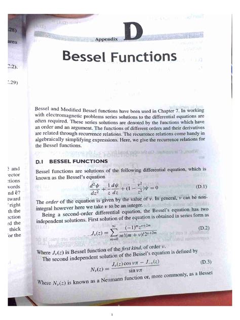 Bessel Function Pdf