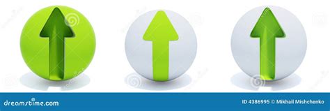 Green Arrows On Sphere Stock Illustration Illustration Of Isolated