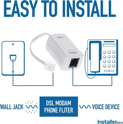 Installerparts Dsl Modem Phone Filter For Interference Elimination