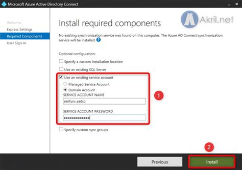 Configuration De AAD Connect Azure Active Directory Connect Et Synchronisation Avec Office