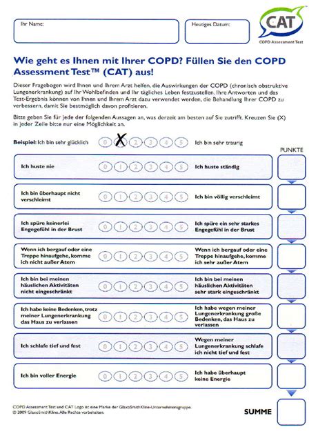 Fragebogen Copd Cat Pdf