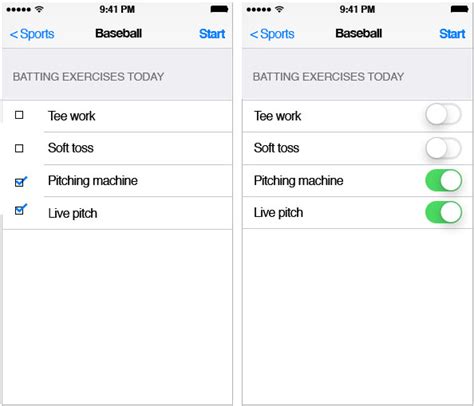 What Control Should I Use To Indicate Multi Select Lists On Ios User