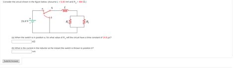 Solved Consider The Circuit Shown In The Figure Below