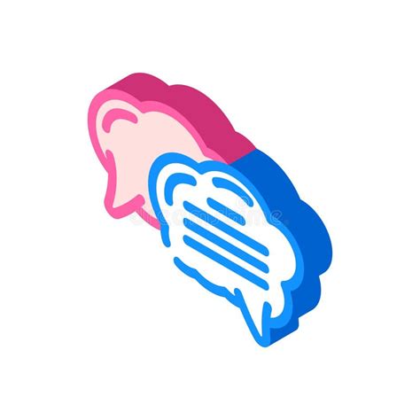 Speech Bubble Natural Language Processing Nlp Isometric Icon Vector Illustration Stock