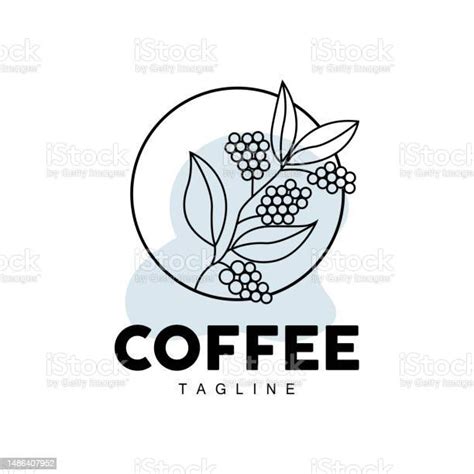 커피 로고 커피 트리 디자인 카페 음료 벡터 아이콘 브랜드 일러스트 레이 션 기호 0명에 대한 스톡 벡터 아트 및 기타 이미지