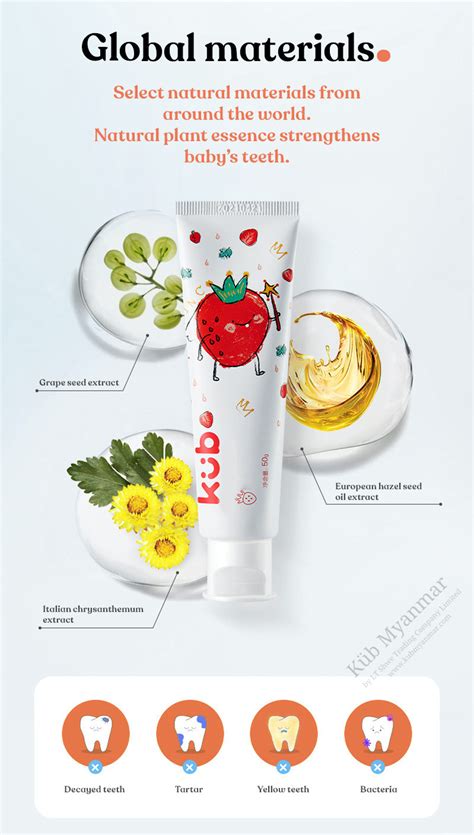 Anti Cavity Toothpaste 50g Kub Myanmar