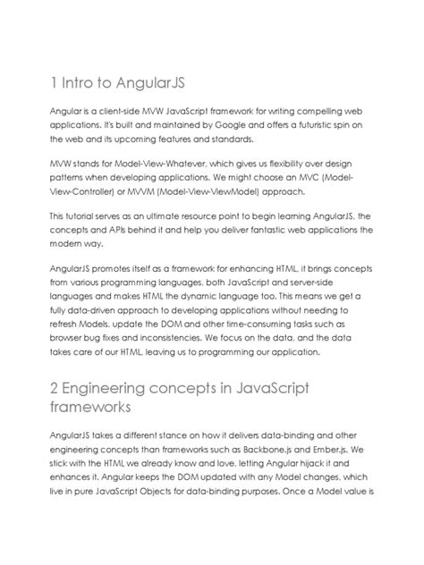 Angualr Concepts Pdf Angular Js Scope Computer Science
