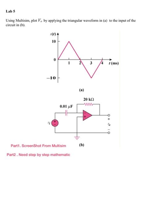 Solved Lab Using Multisim Plot V By Applying The Chegg Com