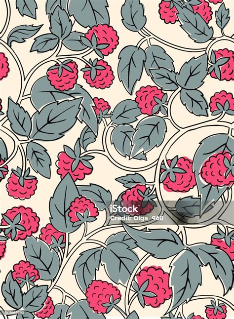 라즈베리 색칠 공부 책 원활한 패턴 흰색 배경에 검은 색 카운트 워 벡터 일러스트레이션 관상용 식물에 대한 스톡 벡터 아트 및 기타 이미지 Istock