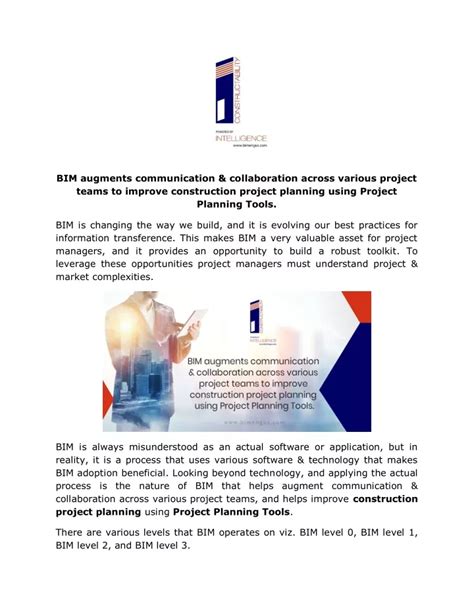 Ppt Bim Augments Communication And Collaboration Across Various Project Teams To Improve