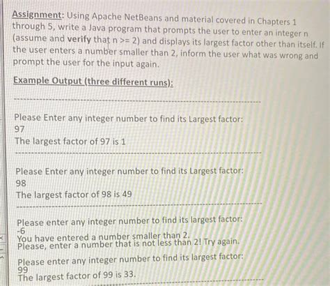 solved assignment using apache netbeans and material