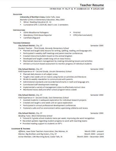 24 Teaching Resume Examples To Download