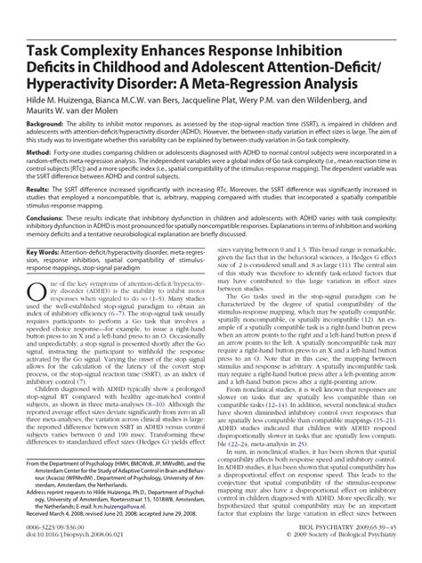 task complexity enhances response inhibi pdf attention deficit