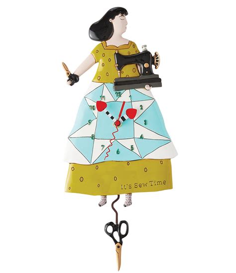 Allen Designs Enesco Allen Designs Its Sew Time Pendulum Wall Clock
