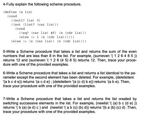 Solved 4 Fully Explain The Following Scheme Procedure