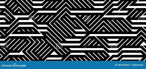 Tech Style Seamless Linear Pattern Vector Monochrome Circuit Board Lines Endless Background