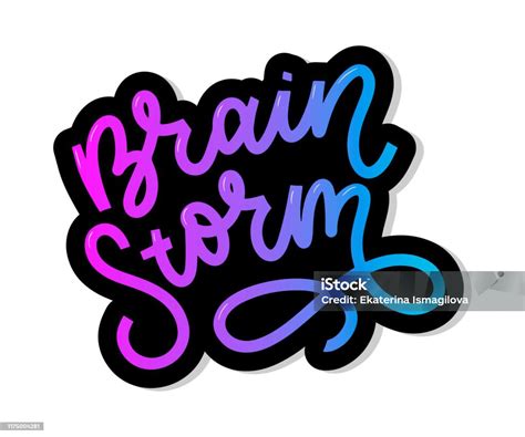 브레인 스토밍 레터링 벡터 서예 타이포그래피 포스터 벡터 일러스트레이션 개념에 대한 스톡 벡터 아트 및 기타 이미지 개념 뇌 디자인 Istock