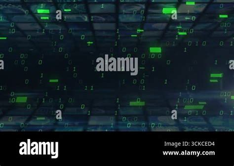 On Start Binary Digits Appearing Drifting Downward As Green Bars Pulsing Visualizing Data