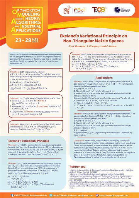 The Workshop “optimization Modeling Theory Algorithms And Industrial