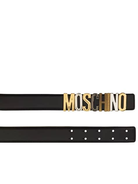 Moschino Leather Logo Belt The Fashion Square