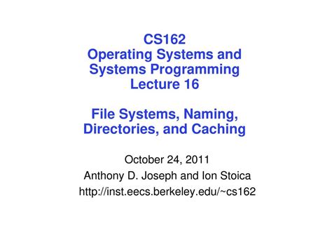 anthony d joseph and ion stoica ppt download